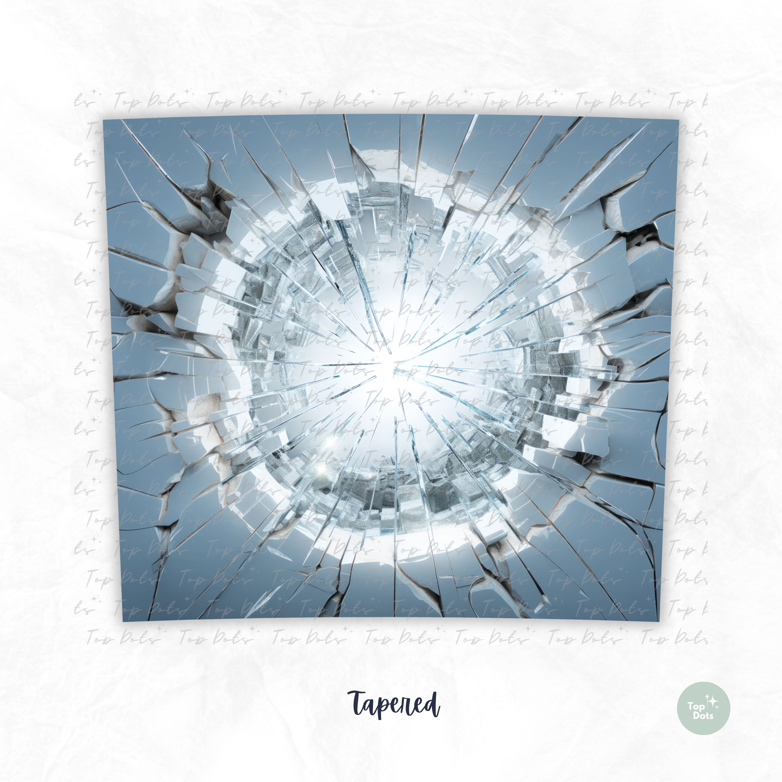 3D Hole in a Wall Tumbler Wrap, 20 Oz Smashed Glass PNG Design for ...