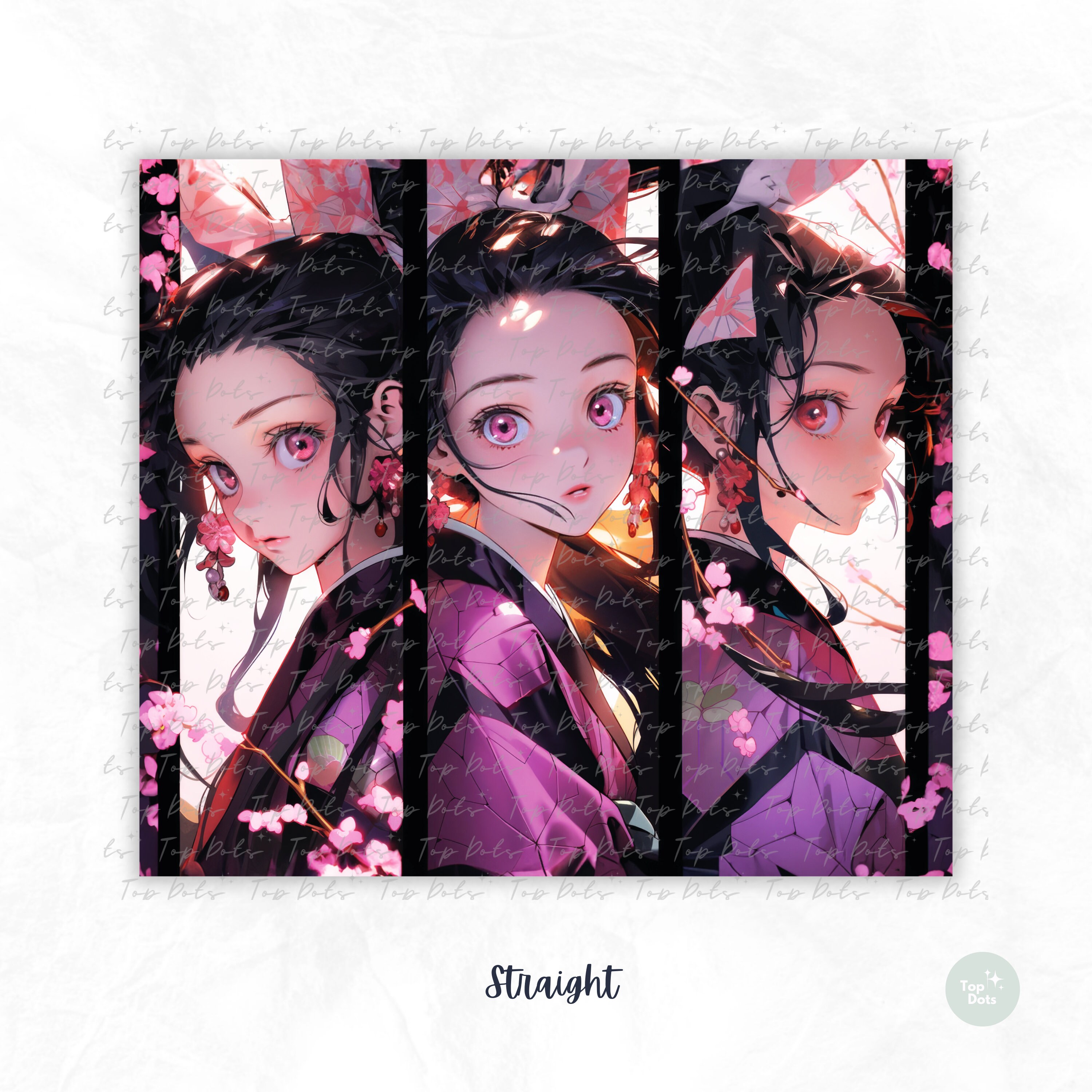 Anime Tumbler Wrap, 20 Oz Girl Slayer Nezuko Figure PNG Design for ...