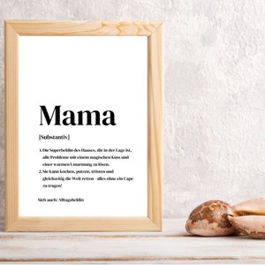 Mama Poster Definition Mama Digital File Instant Download Gift for ...