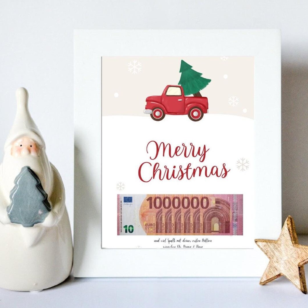 Cadeau d'argent de Noël Cadeau de Noël DIY à imprimer Votre premier ...