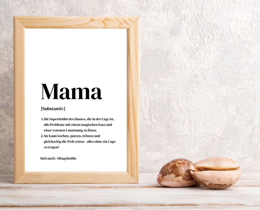 Mama Poster Definition mama Digitale Datei - Etsy
