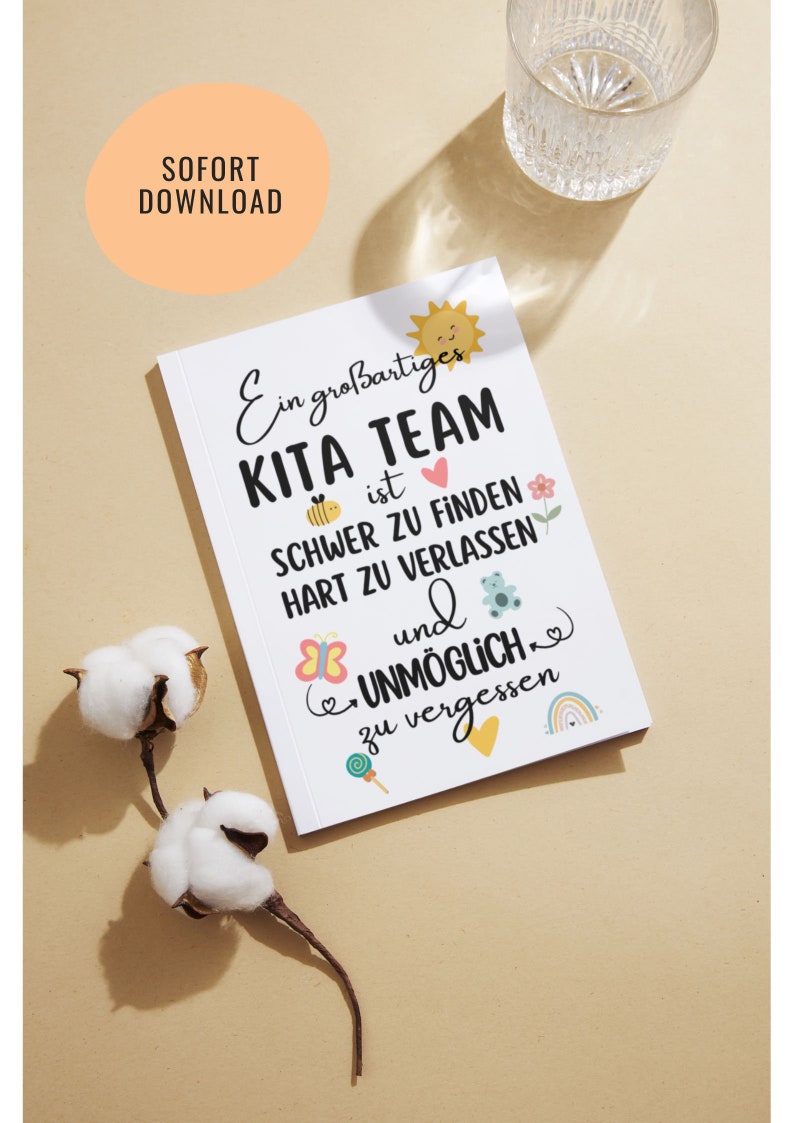 Abschiedsgeschenk für Kita Team Kita Dankesagen - Etsy.de