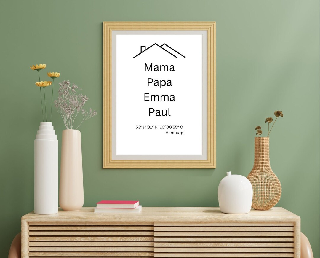 Posters House Family Posters Home Personalized With Name Gift Wedding ...