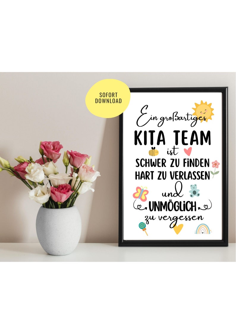 Abschiedsgeschenk für Kita Team Kita Dankesagen - Etsy.de