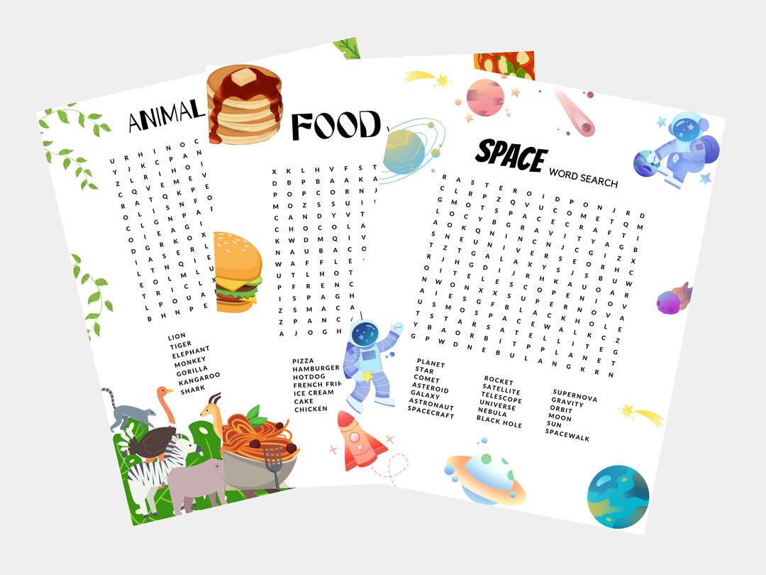 Children's Word Search Bundle - Find Fun in Every Page - Etsy