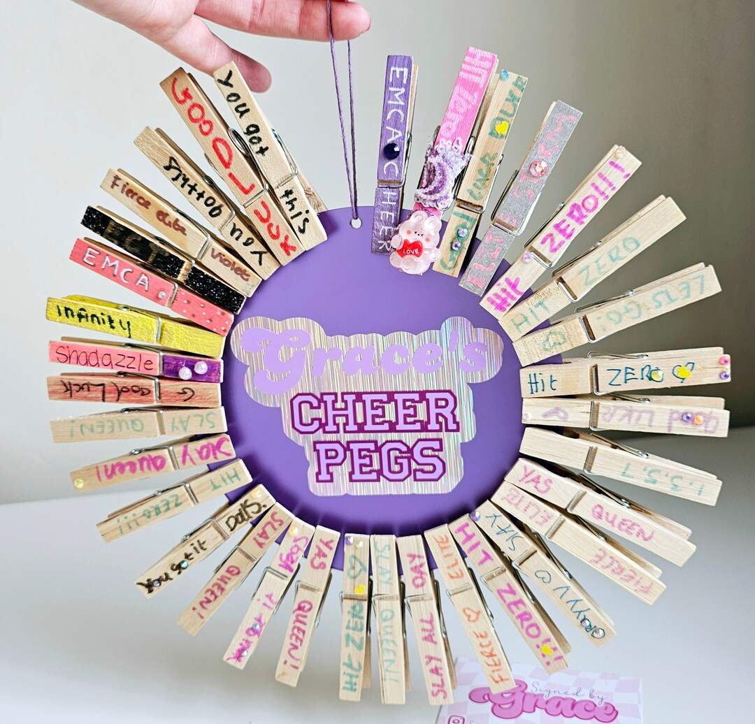 Cheerleader Peg Wreath, Cheer Peg Display, Cheerleader Peg, Cheerleader ...