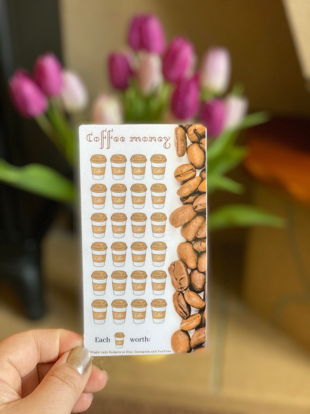 PRINTABLE Coffee Money Savings Challenge A6 Envelope Insert - Etsy