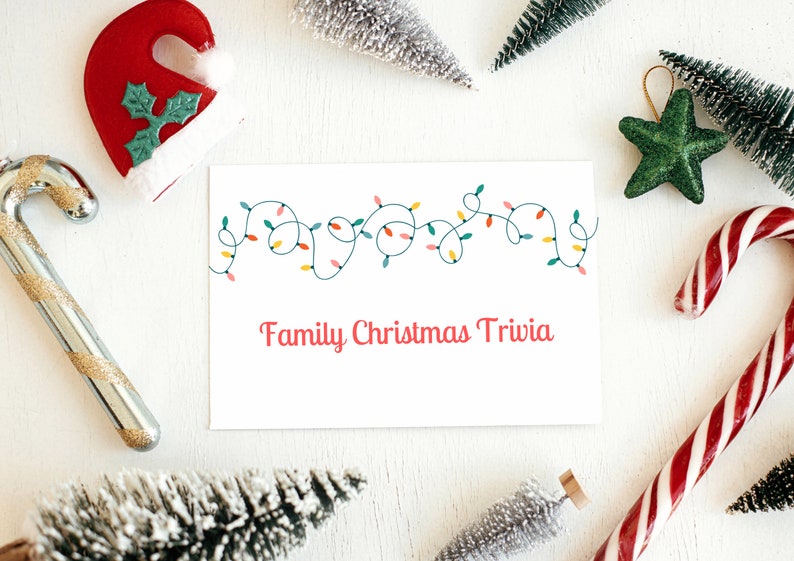Christmas Trivia Instant Download Editable Family Fun Game Festive Quiz ...