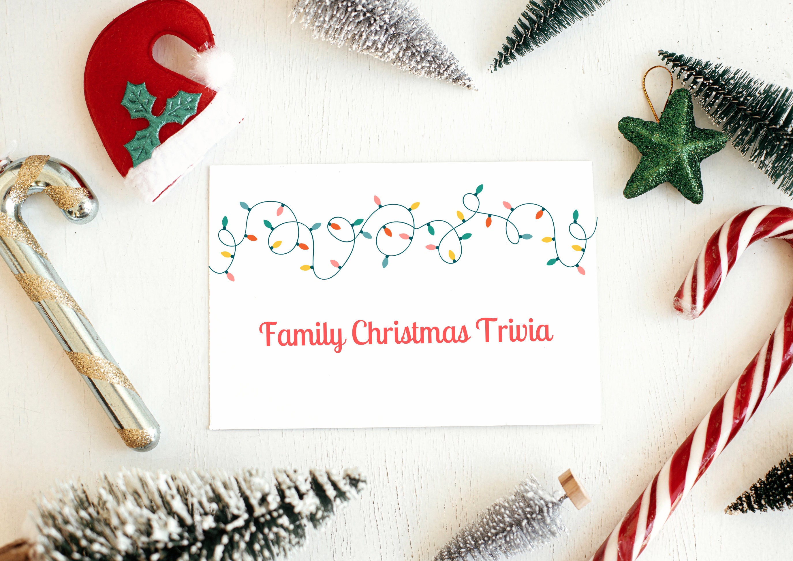Christmas Trivia Instant Download Editable Family Fun Game Festive Quiz ...