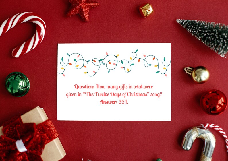 Christmas Trivia Instant Download Editable Family Fun Game Festive Quiz ...