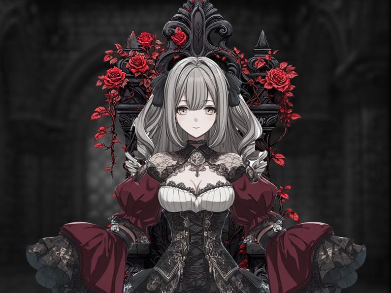 Vtuber Vampire Throne PNG Bundle | Gothic Vtuber Chair Asset | Dark ...