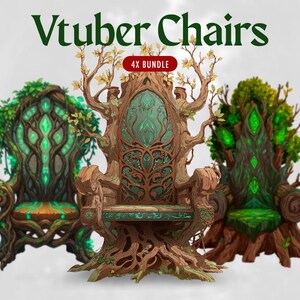 Vtuber Fairy 4x Throne Bundle | Magical Forest Chair Asset ...
