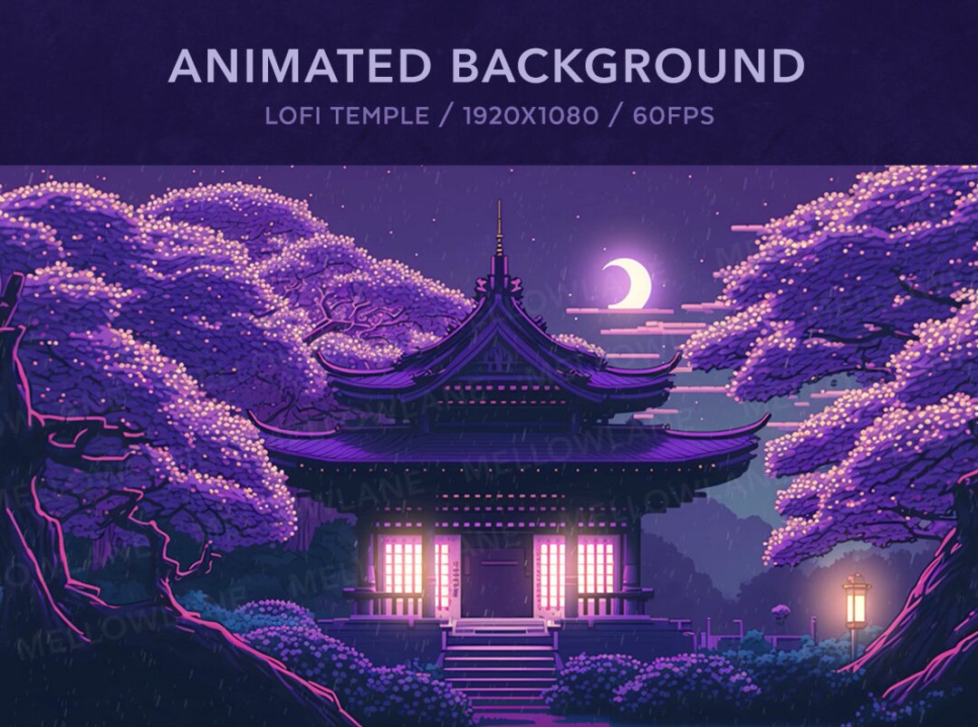 Vtuber Background Animated | Lofi Japanese Temple | Virtual Background ...