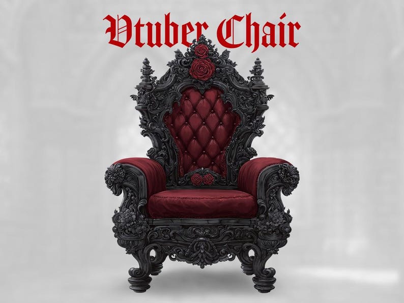 Vtuber Vampire Throne PNG | Gothic Vtuber Chair Asset | Dark Twitch ...