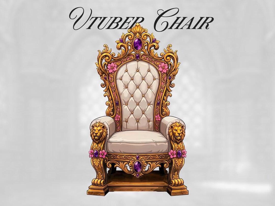 Vtuber Princess Throne Bundle | Royal Vtuber Chair Asset | Fantasy ...