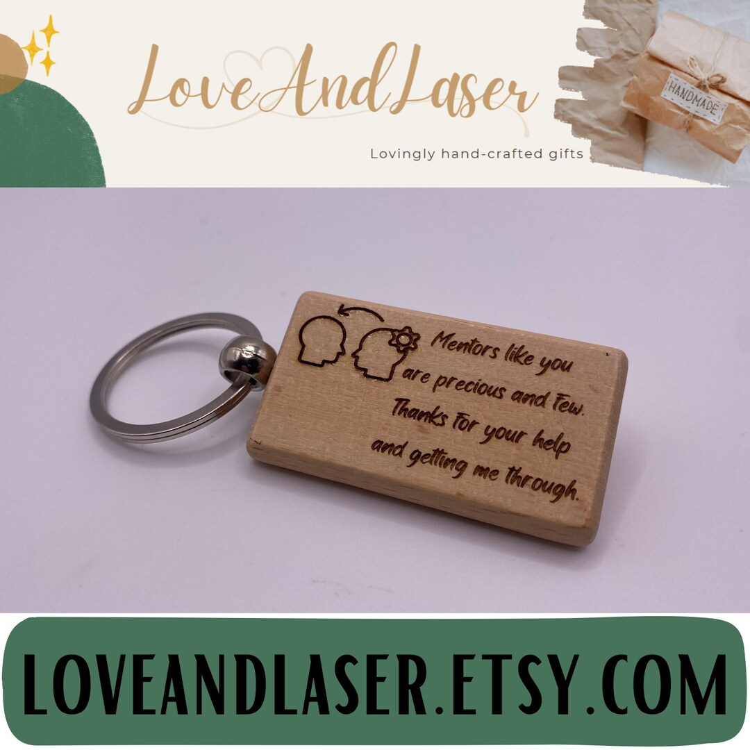 THANK YOU MENTOR - Poem Keepsake Keyring Gift - Optional ...