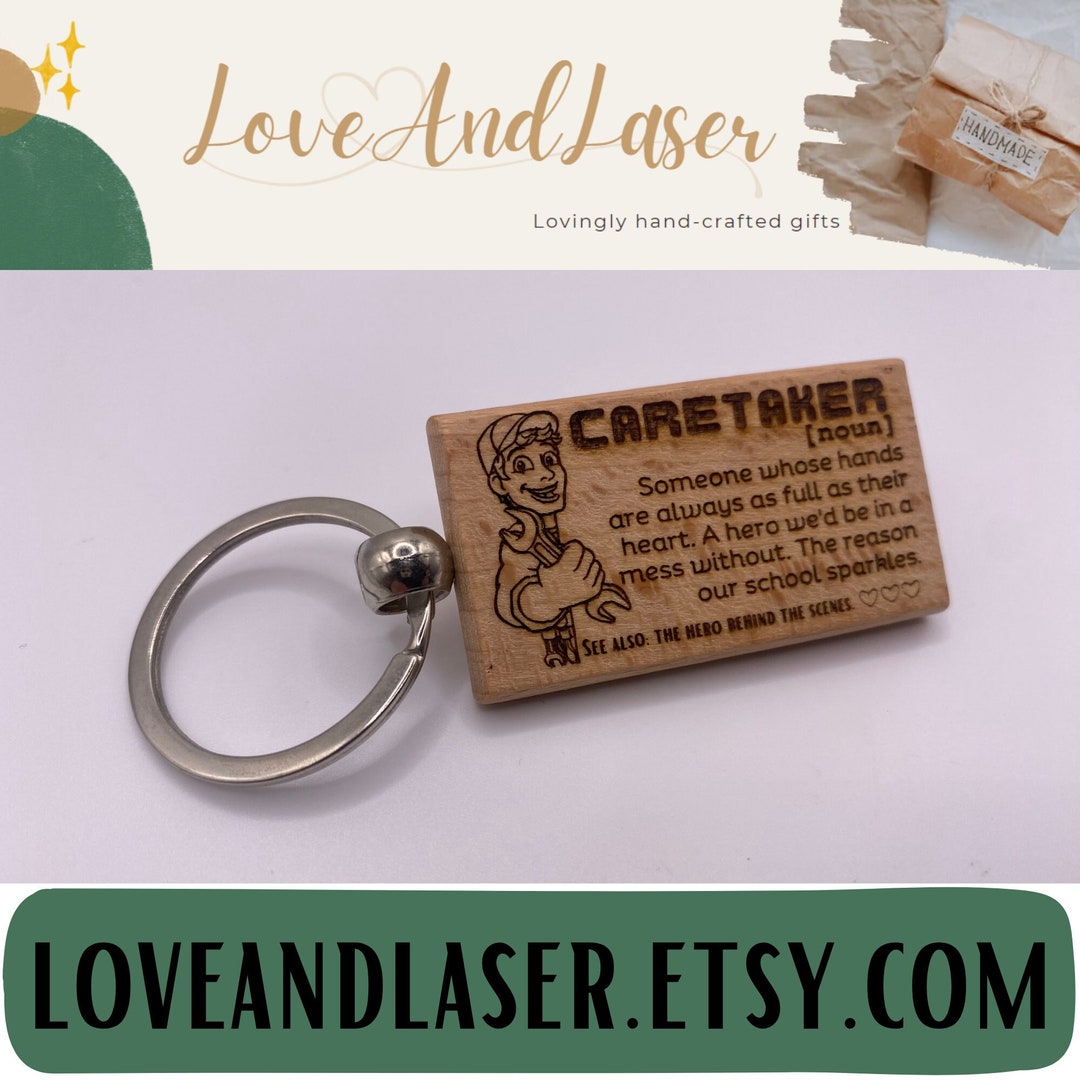 SCHOOL CARETAKER DEFINITION - Thank You Gift Keyring - Optional ...