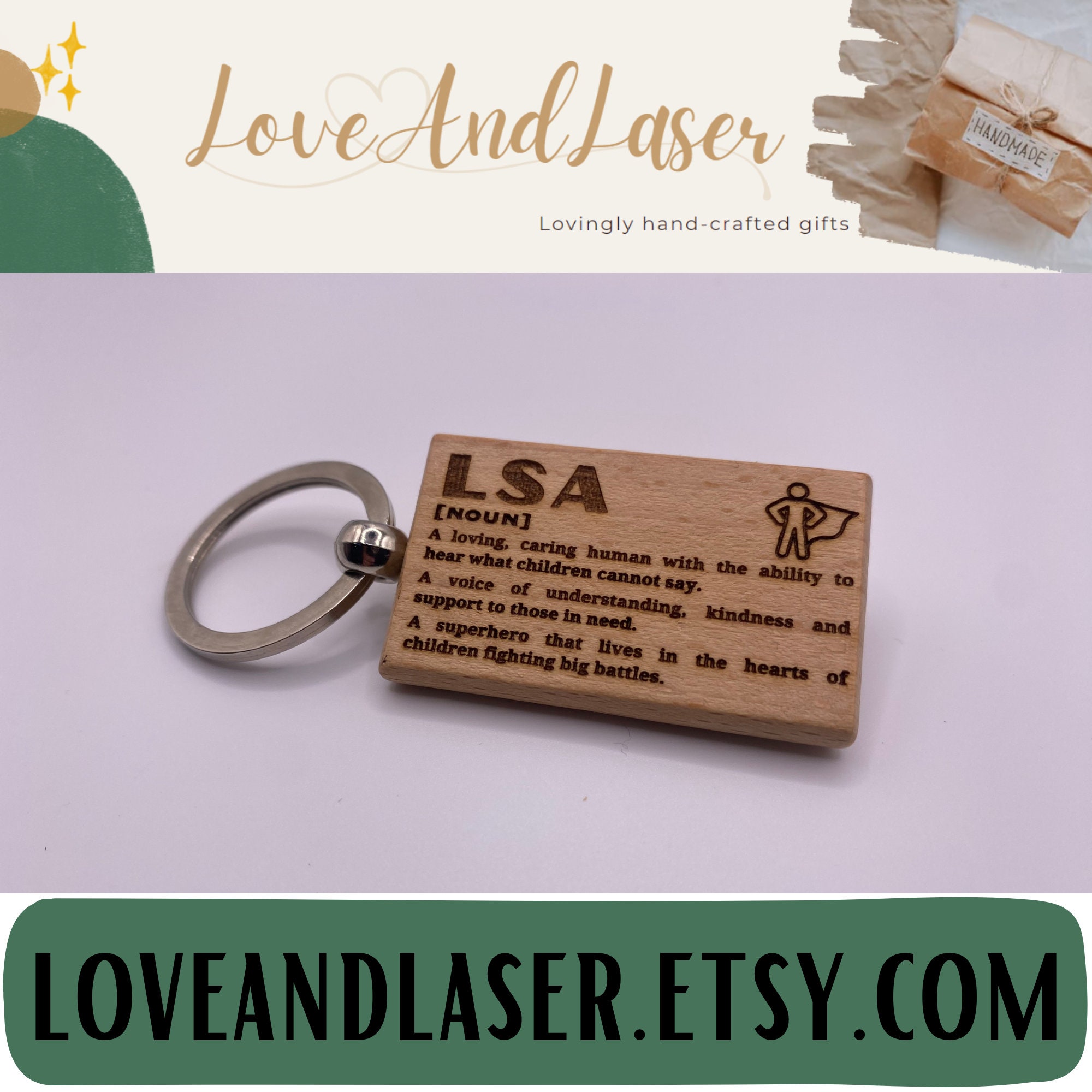 LSA DEFINITION KEYRING - School Staff/learning Support Assistant Gift ...