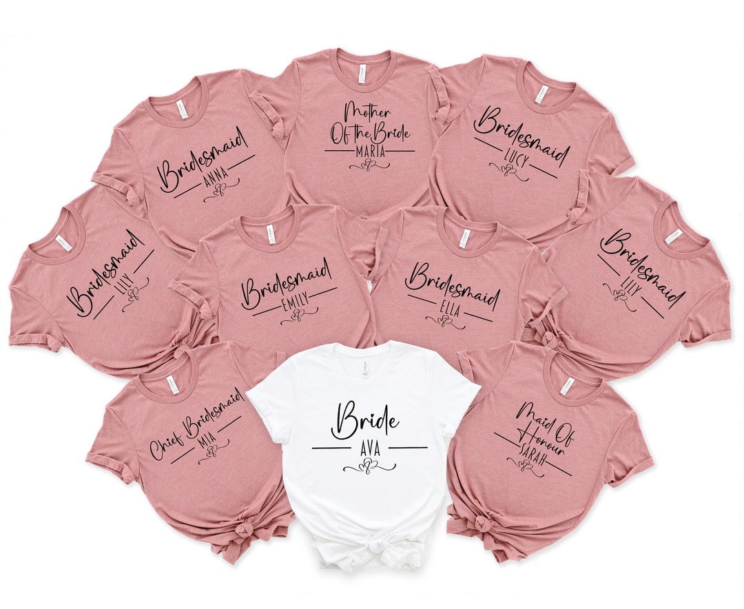 Personalised Hen Party T Shirts Bridal Party Shirts Bride Tribe Shirt