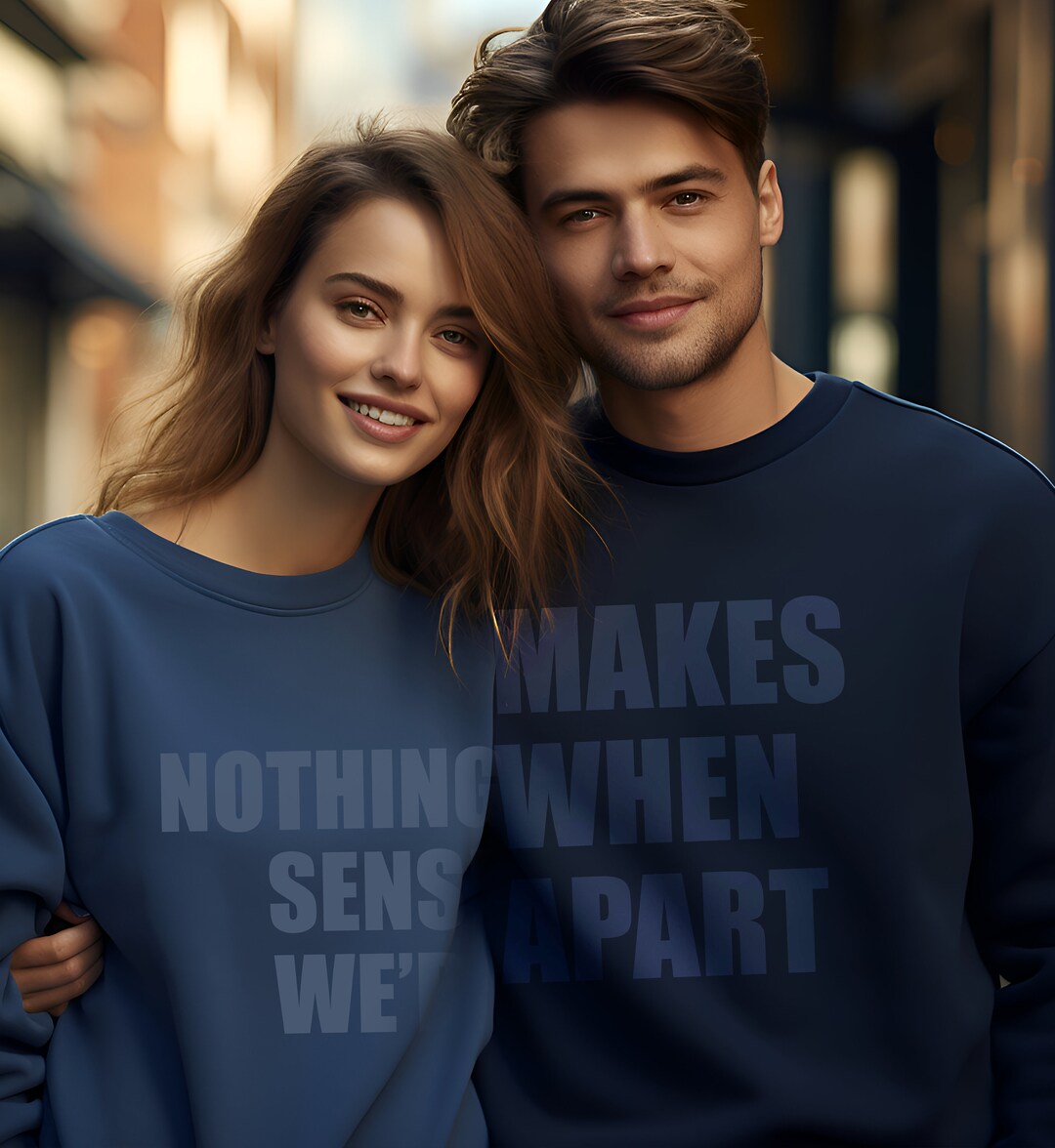 Custom Personalised Matching Sweatshirt, Couples 1st Anniversary Gifts ...
