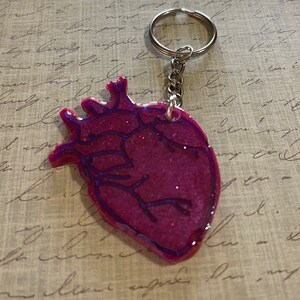 Human Heart Custom Resin Keychain - Etsy