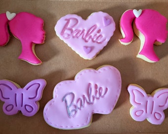 Barbie Cookies Barbie Headshot Cmon Barbie Lets Go Party - Etsy