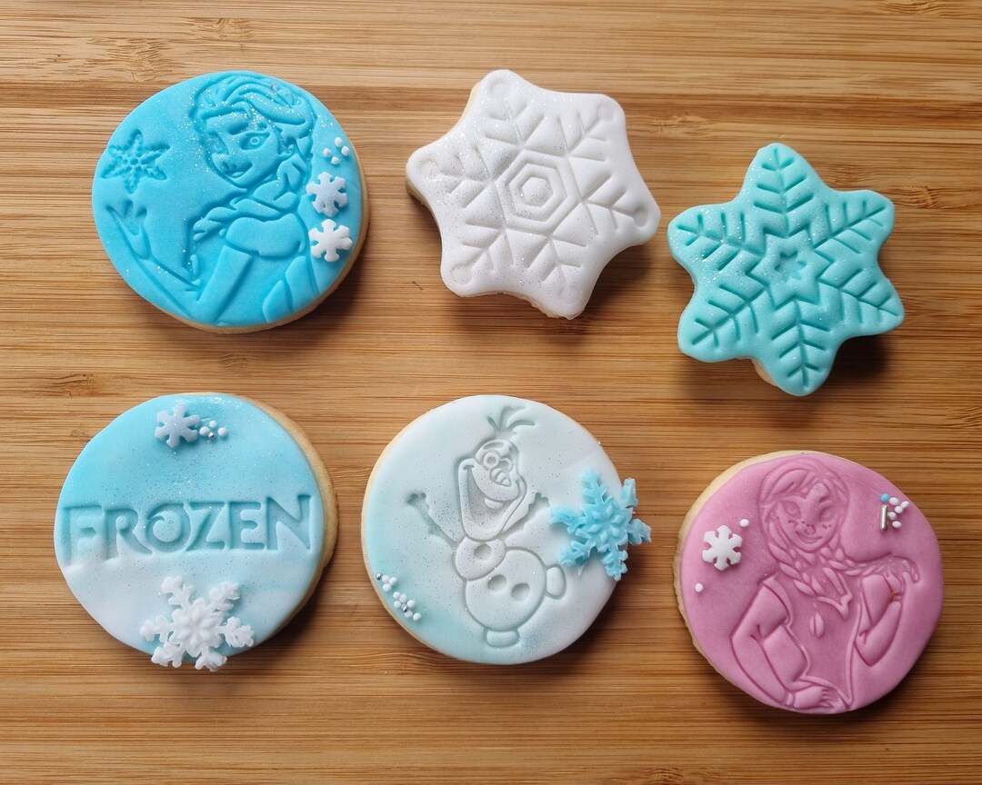Frozen Character Cookies, Fondant Covered - Arendelle Party Treat - Etsy