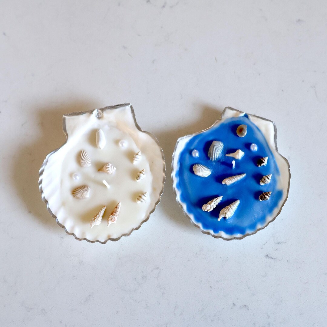 Natural Large Scallop Seashell Candles, Candle With Real Shells ...