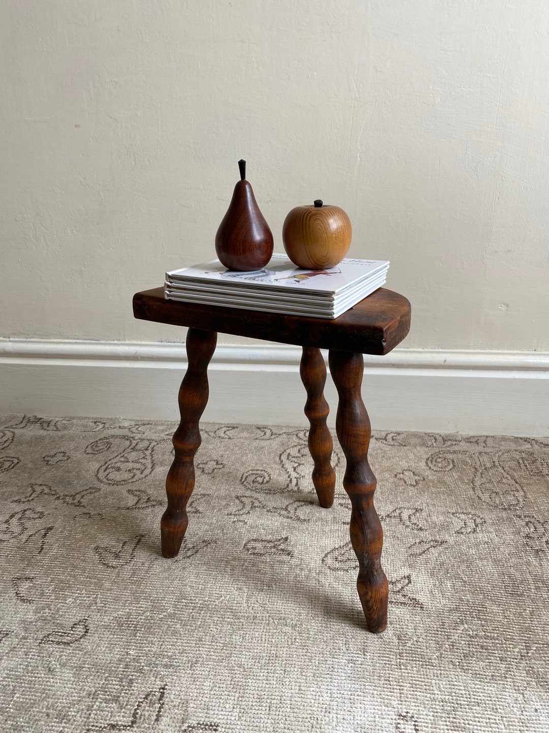 Vintage Wooden Pear, Carved Mid Century Modern Fruit Sculpture Model ...