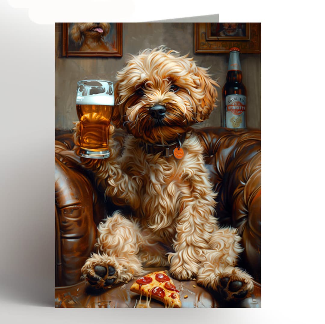 Cockapoo Birthday Card, Cockapoo Love, Cockapoo Greeting Card, Dog ...