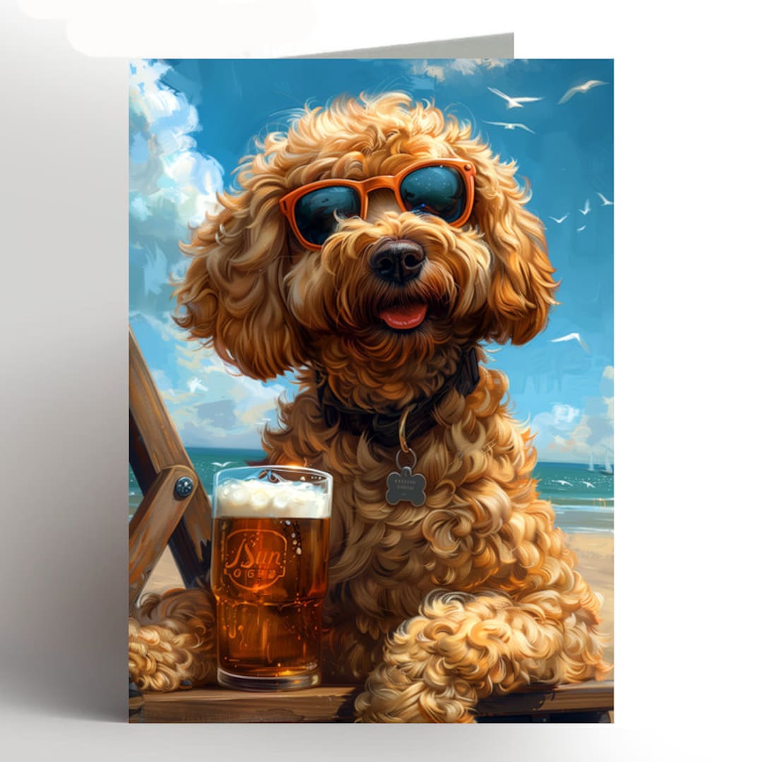 Cockapoo Birthday Card, Cockapoo Love, Cockapoo Greeting Card, Dog ...