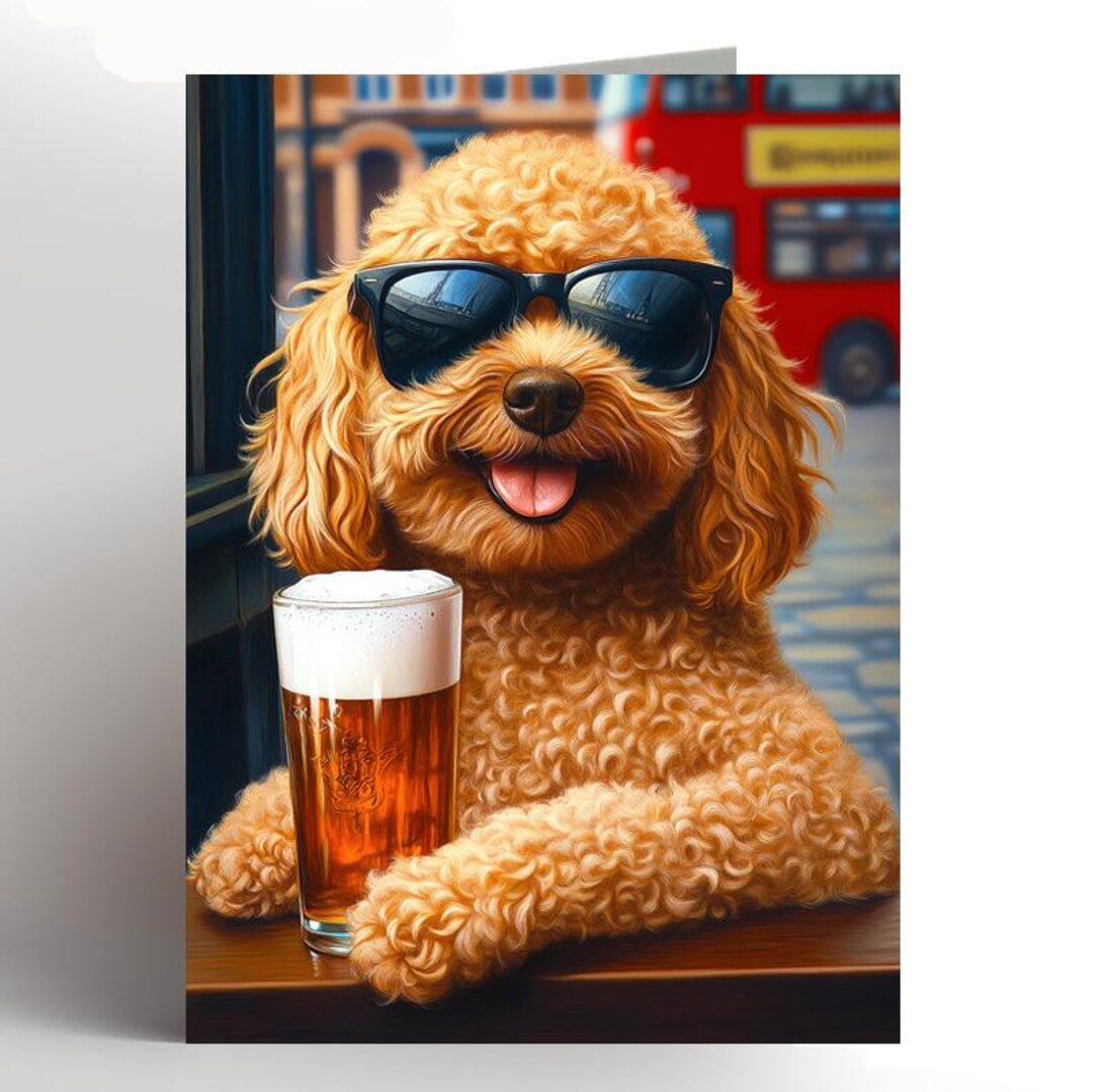 Cockapoo Birthday Card, Cockapoo Love, Cockapoo Greeting Card, Dog ...