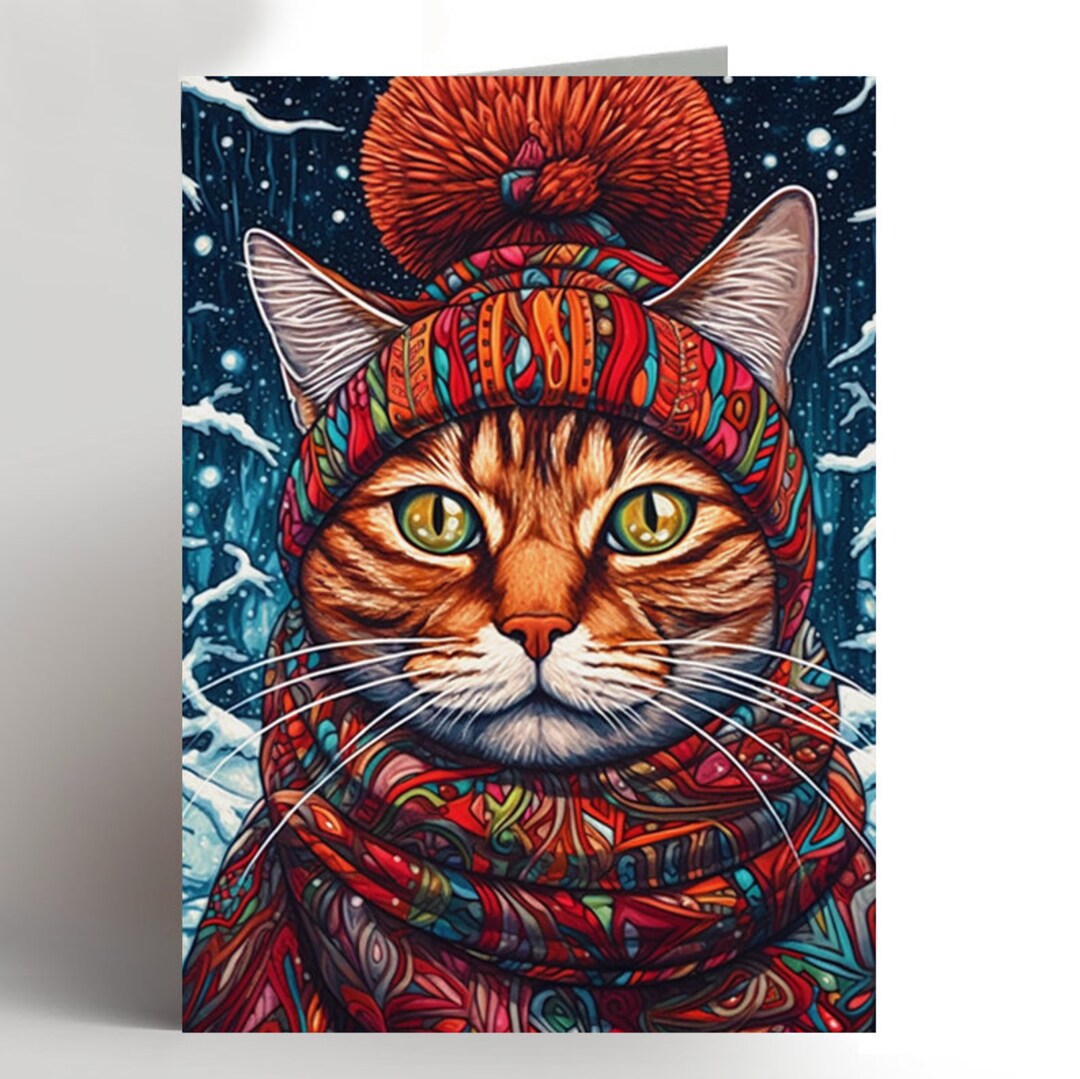 Cat Birthday Card, Cat Owner Card, Cat Lover Card, Cute Cat Card ...