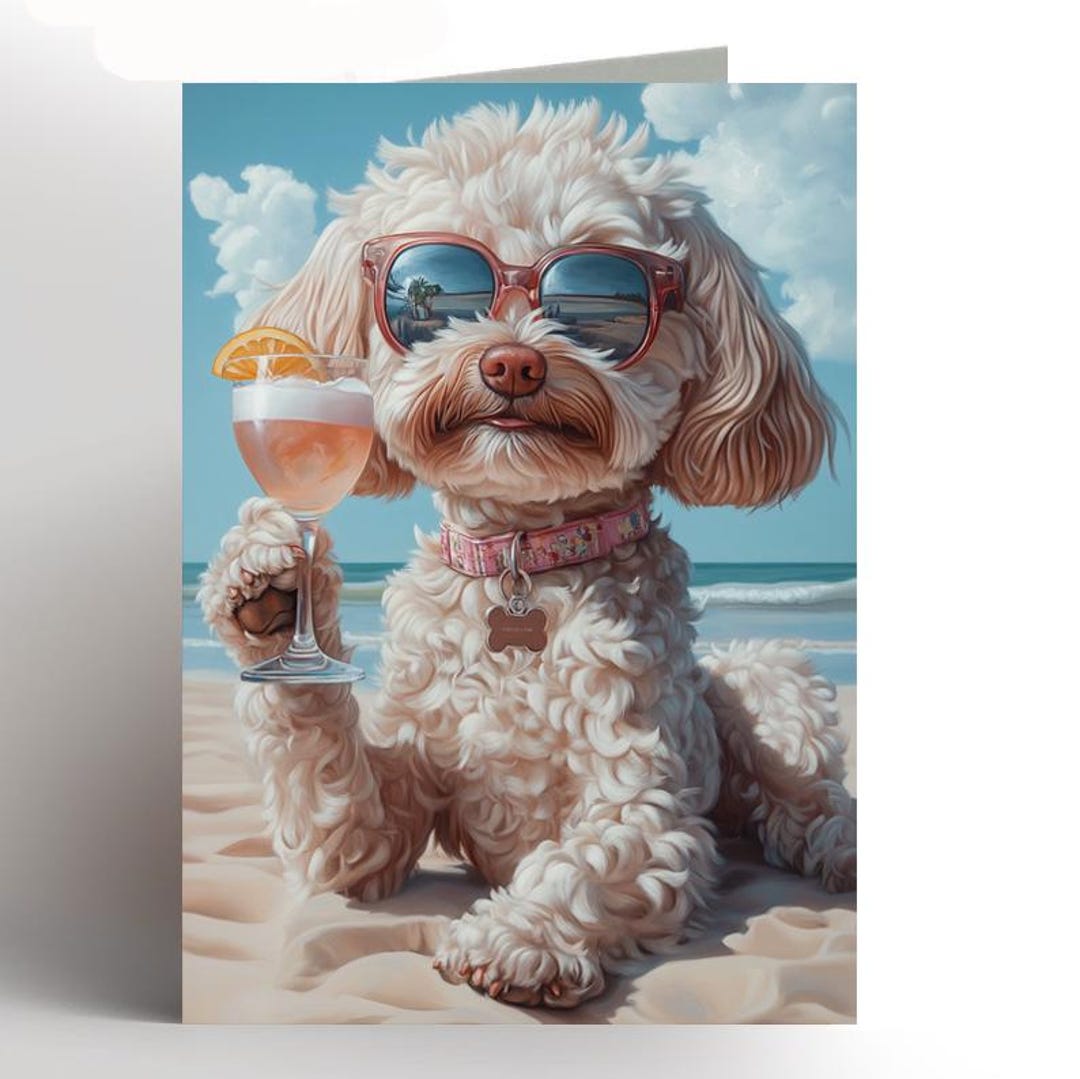 Cockapoo Birthday Card, Cockapoo Love, Cockapoo Greeting Card, Dog ...