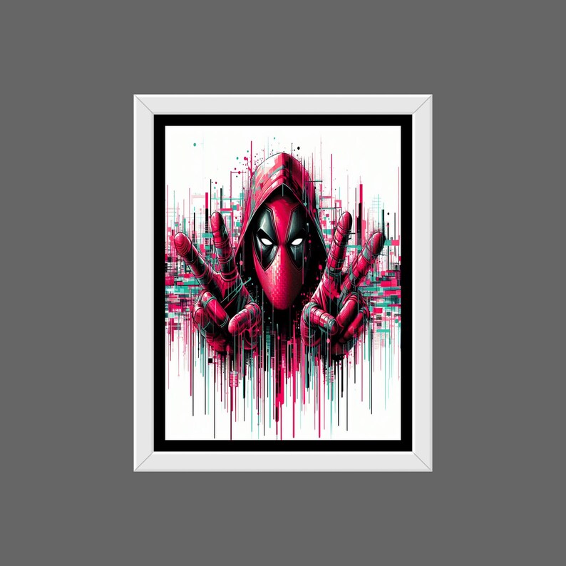 Paint Dripping Wall Decor Decorative Wall Art Deadpool. - Etsy