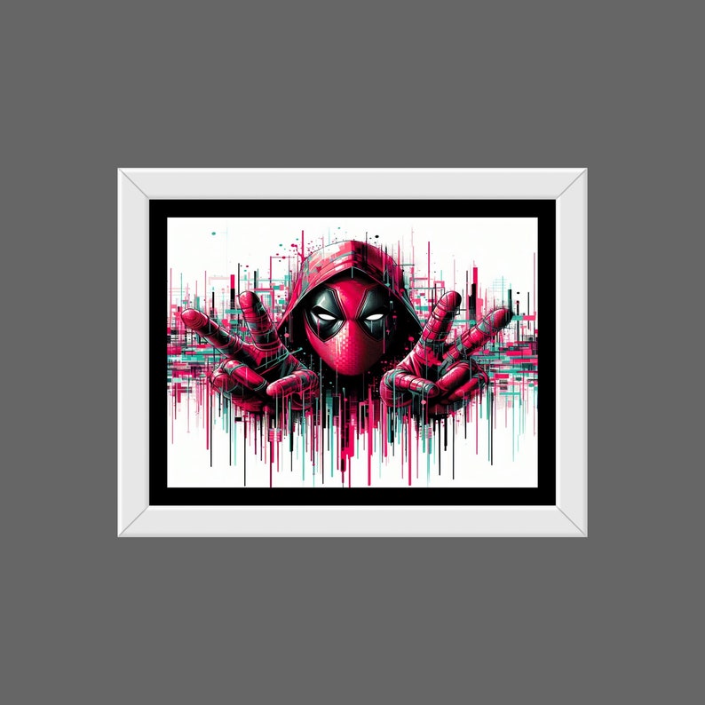 Paint Dripping Wall Decor Decorative Wall Art Deadpool. - Etsy