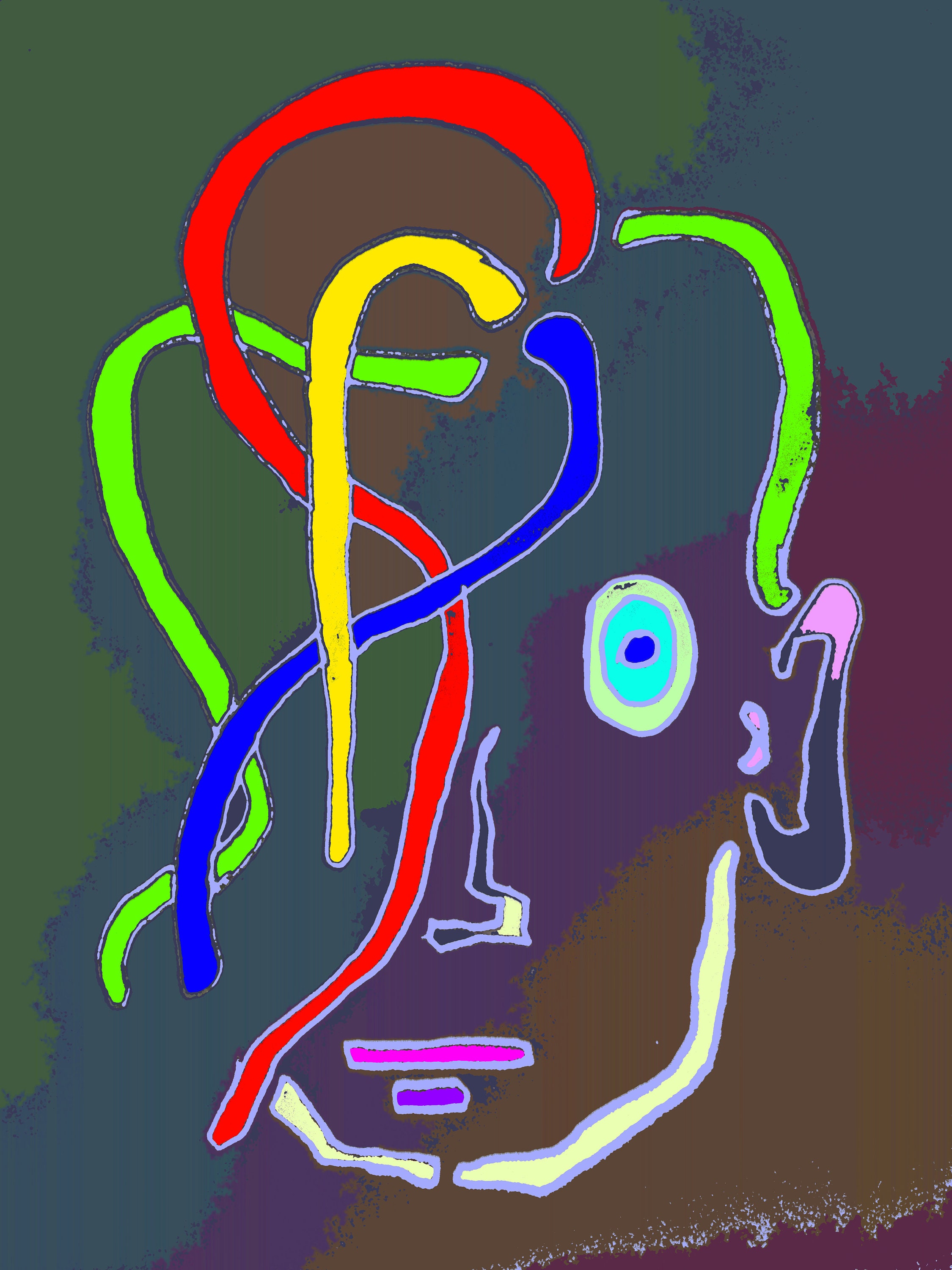 High Quality Printable Face Draw Art 3456x4608px - Etsy