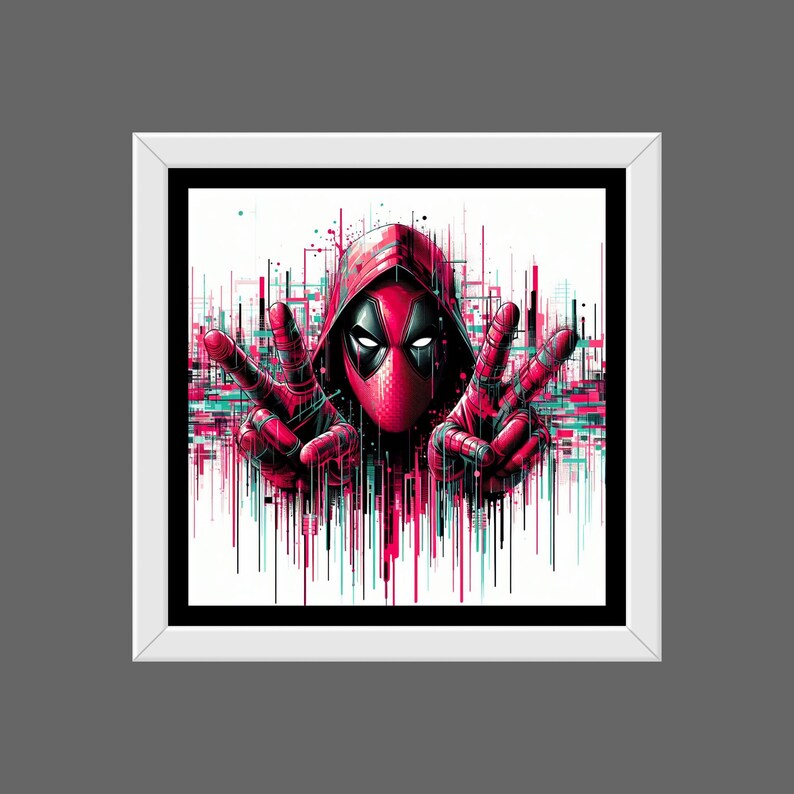 Paint Dripping Wall Decor Decorative Wall Art Deadpool. - Etsy