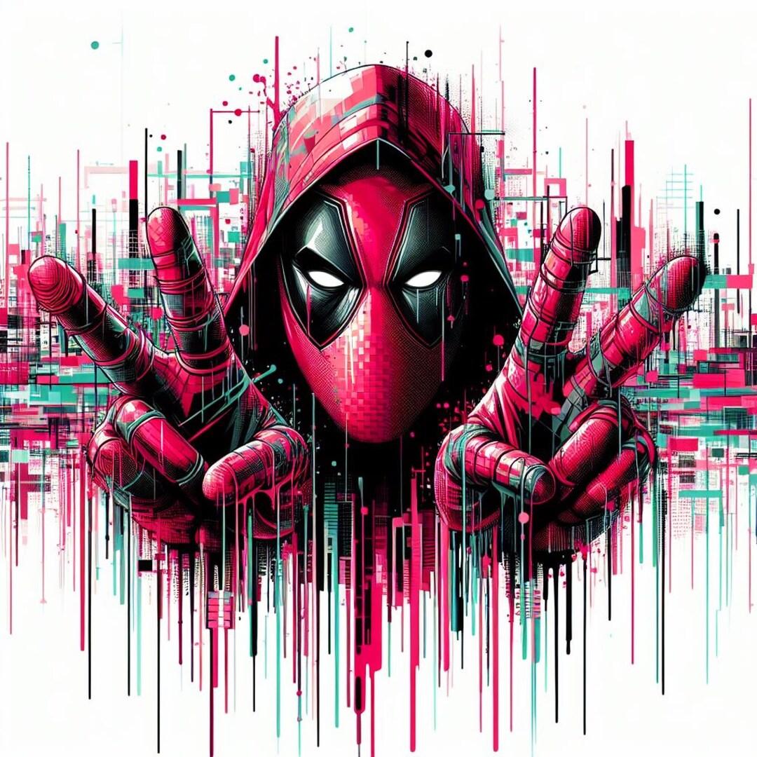 Paint Dripping Wall Decor Decorative Wall Art Deadpool. - Etsy UK