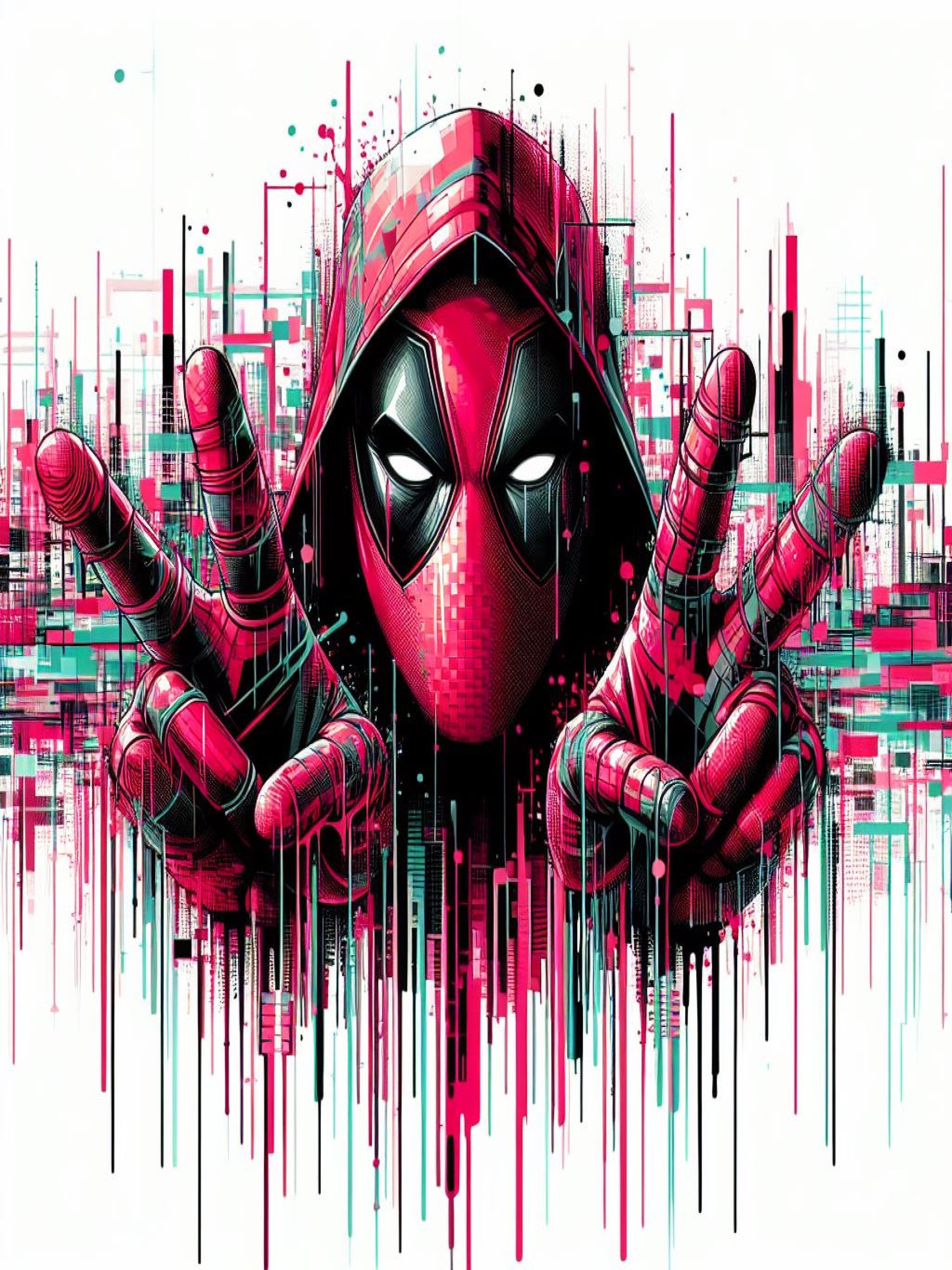 Paint Dripping Wall Decor Decorative Wall Art Deadpool. - Etsy UK