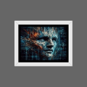 Abstract Facial Expression Art Design Face Abstract Wall Decor. - Etsy