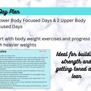 12 Week Strength/weight Training Workout Plan for Gym-for Women -4 Days ...