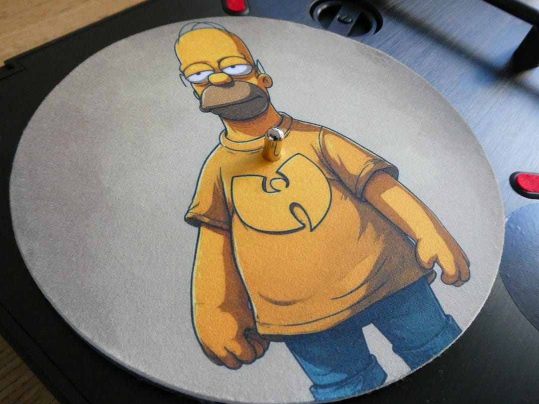 Homer Simpson Wu-tang Fan 7" Slipmat- Felt DJ Turntable Slip Mat Record ...