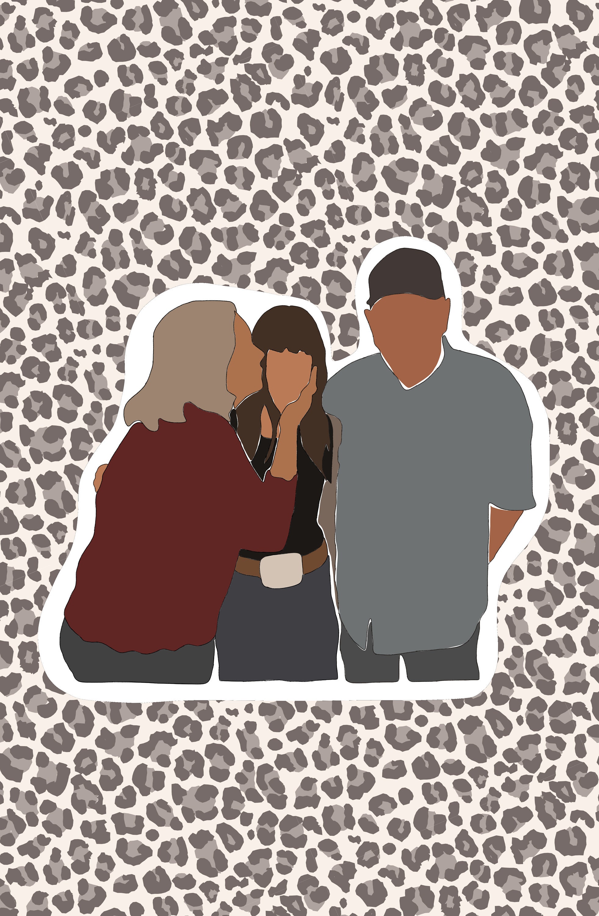 Personalized Faceless Portrait Wallpaper (example) - Etsy