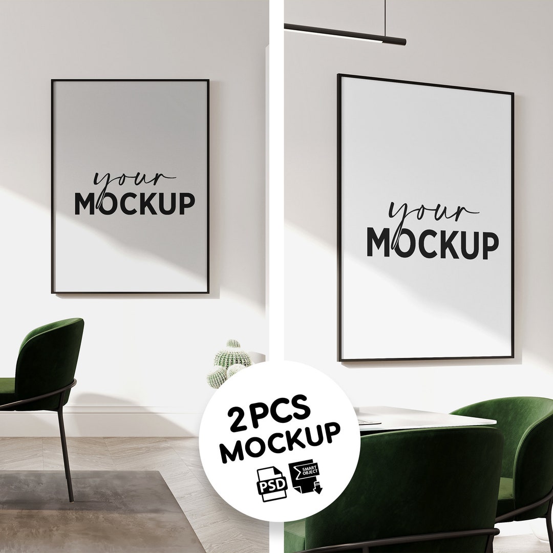 Realistic Photo Frame Mockup, PSD Mockup Set - Etsy