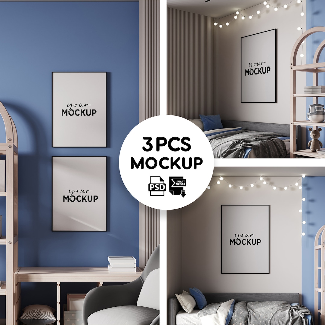 Teen Room 3-pack High Resolution Mockup Set, PSD Mockup Set - Etsy