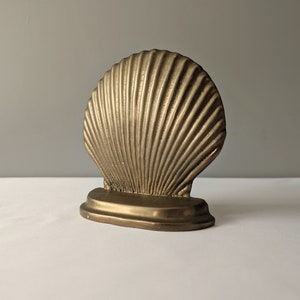 Vintage Brass Seashell Figurine Bookend - Etsy