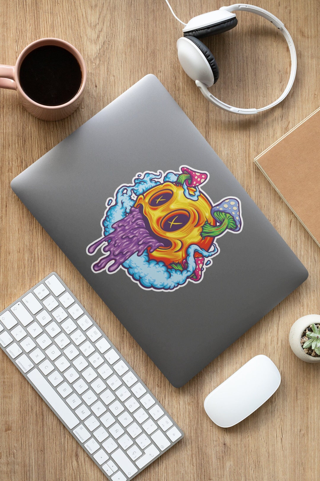 Smiley Psychedelic Mushroom Sticker, Trippy Gifts, Trippy Sticker - Etsy