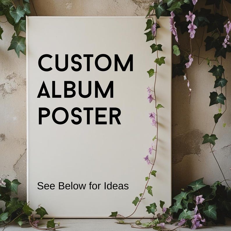 Custom Album Poster Poem Print Lyrics Wedding Song Framed Quote Frame ...