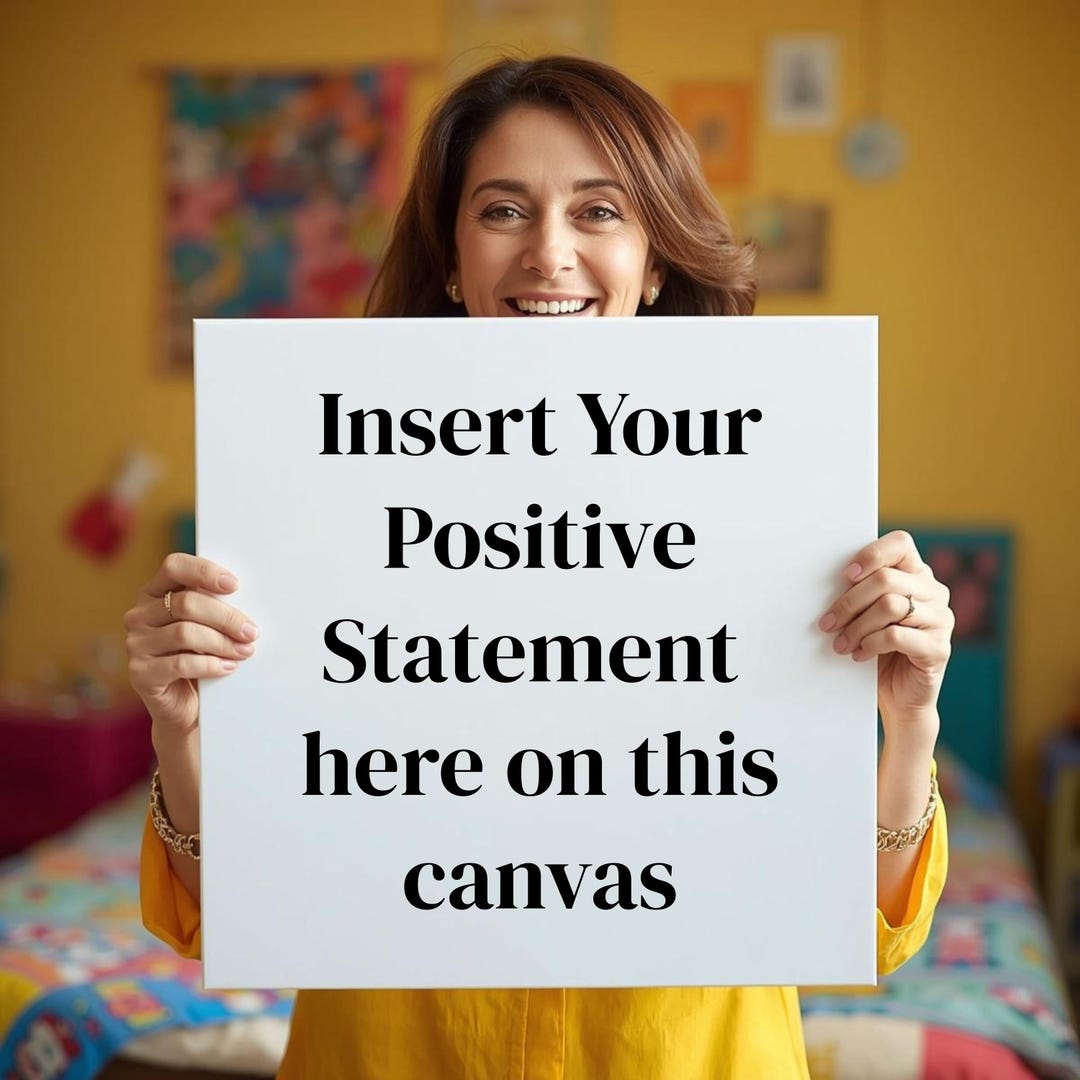 Personalized Daily Affirmation Canvas Wall Art, Custom Positive Quote ...